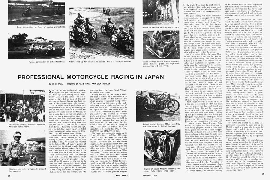Professional Motorcycle Racing In Japan | Cycle World | JANUARY 1964