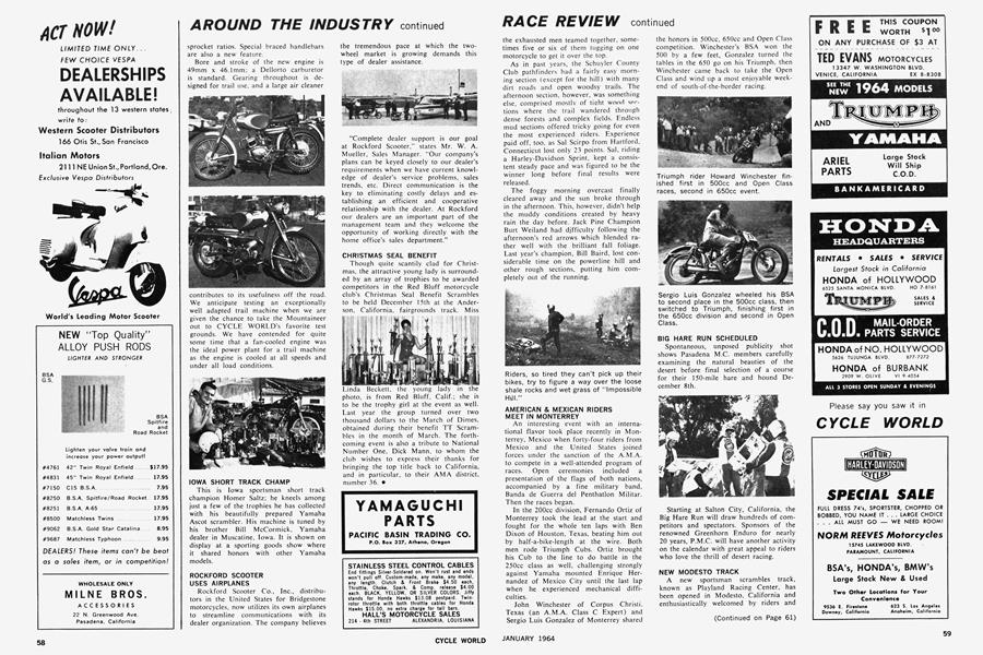 Ted Evans Motorcycles | Cycle World | JANUARY 1964
