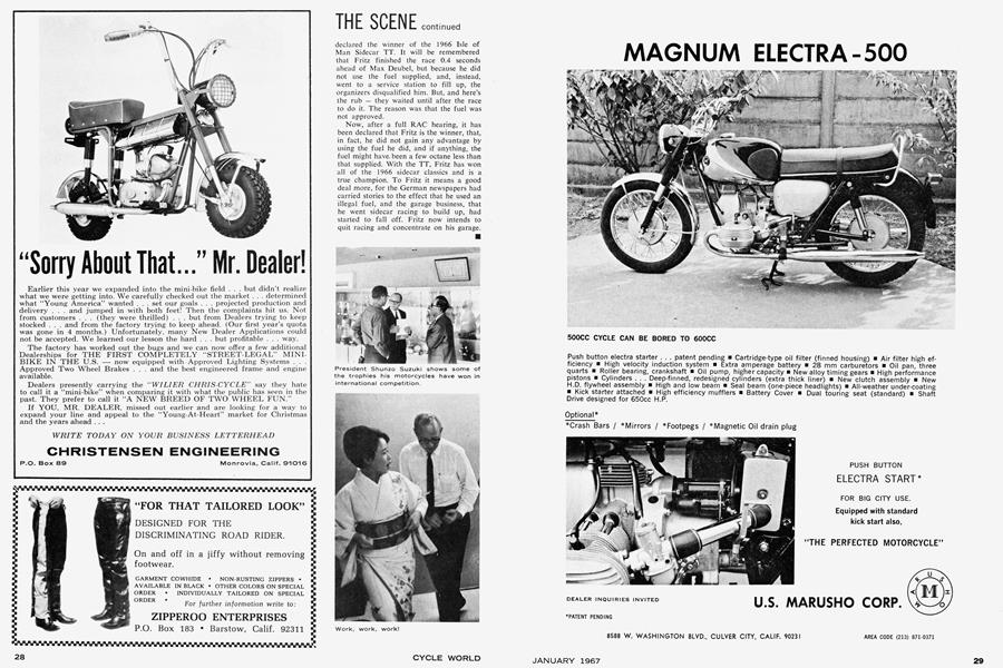 U.S. Marusho Corp.: Magnum Electra - 500 | Cycle World | JANUARY 1967