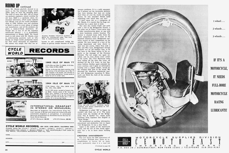 Advertisement: Cycle World Records | Cycle World | JANUARY 1967