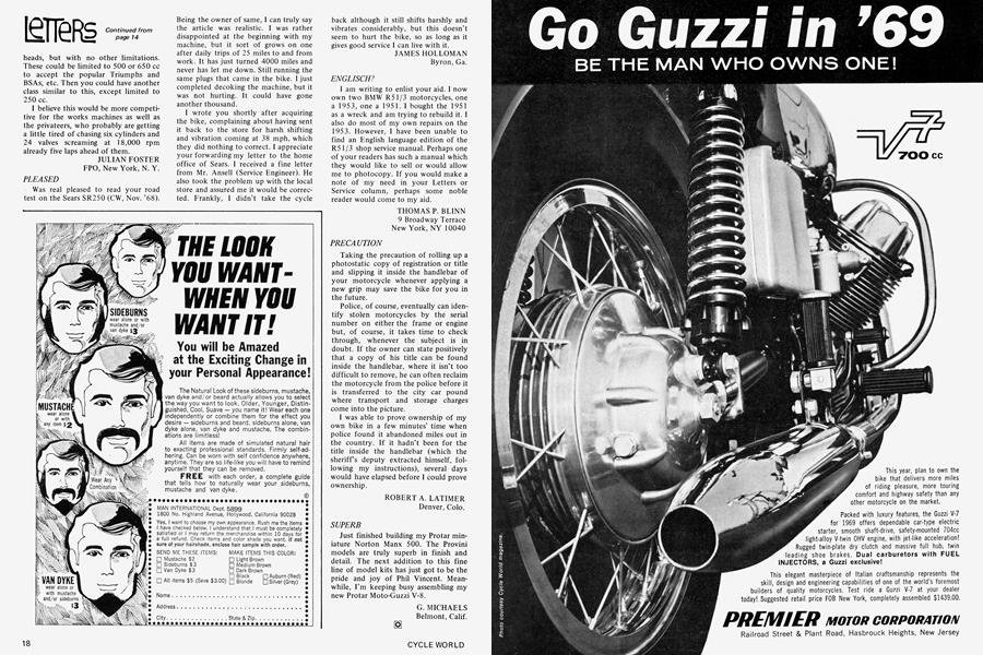 Advertisements | Cycle World | FEBRUARY 1969