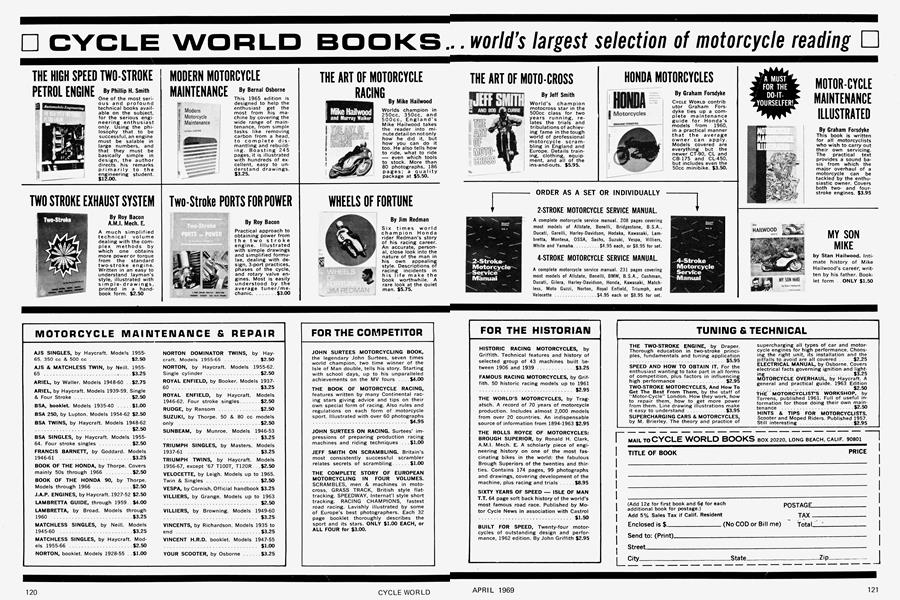 Advertisement: Cycle World Books | Cycle World | APRIL 1969