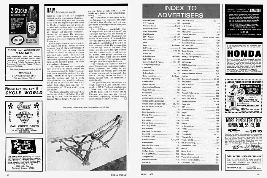 Advertisement | Cycle World | APRIL 1969
