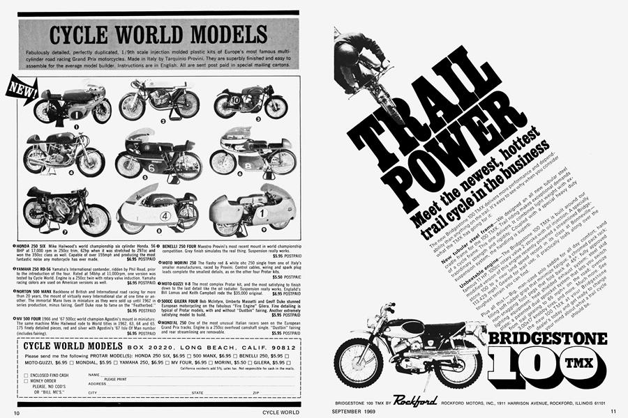 Advertisement: Cycle World Models | Cycle World | SEPTEMBER 1969