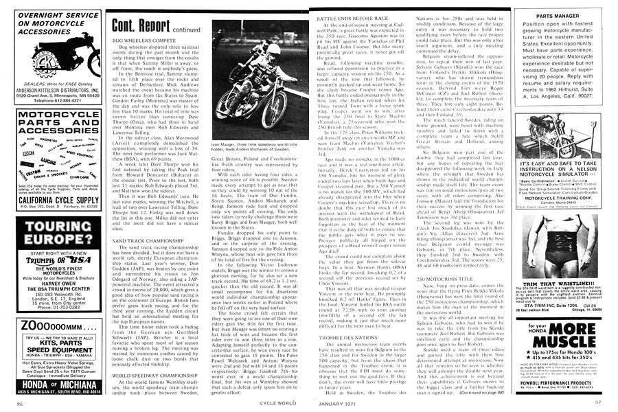 The Bsa Triumph Center | Cycle World | JAN 1971