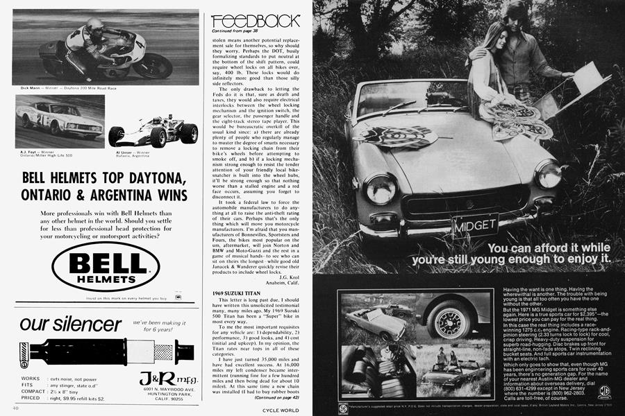 Bell Helmets | Cycle World | JUNE 1971