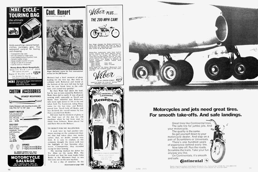 Advertisements | Cycle World | JUNE 1971