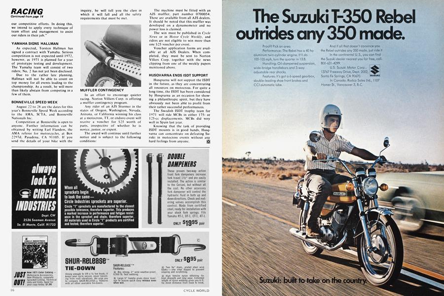 Suzuki: T-350 Rebel | Cycle World | JUNE 1971