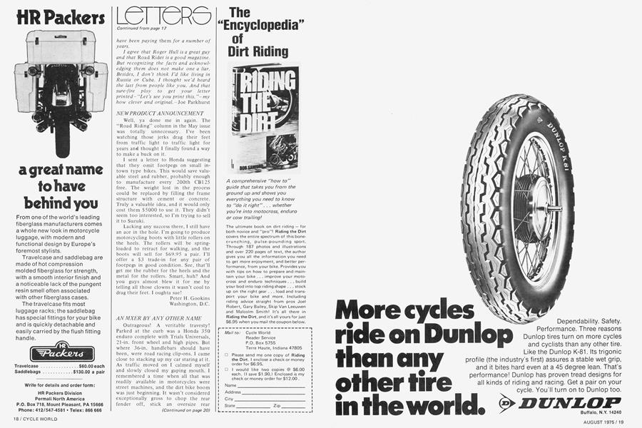 Advertisement Cycle World Cycle World Aug 1975
