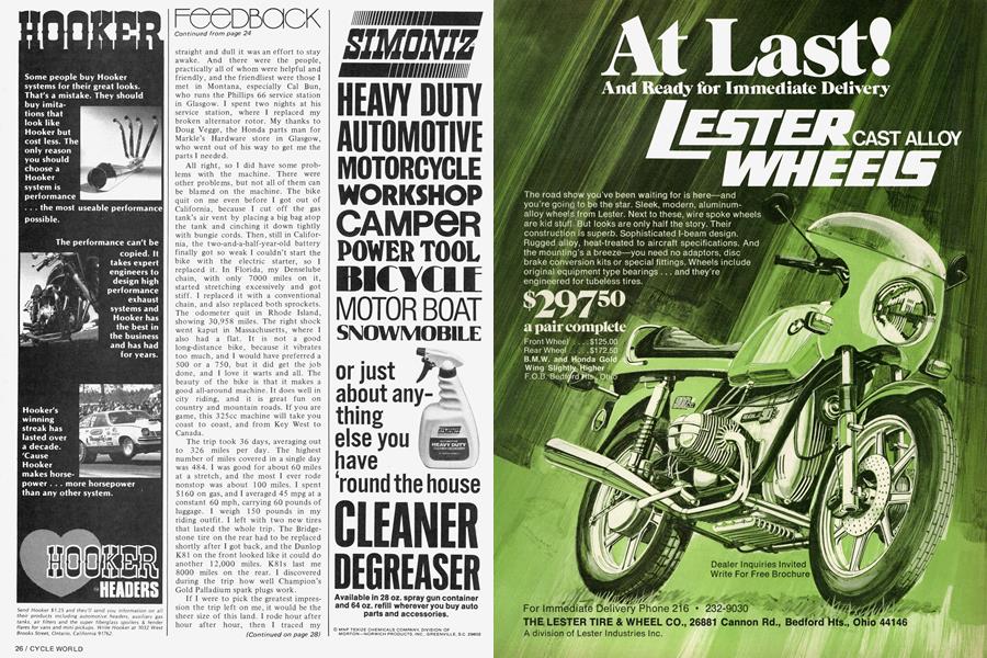 Mnp Texize Chemicals Company: Simoniz | Cycle World | AUG 1975