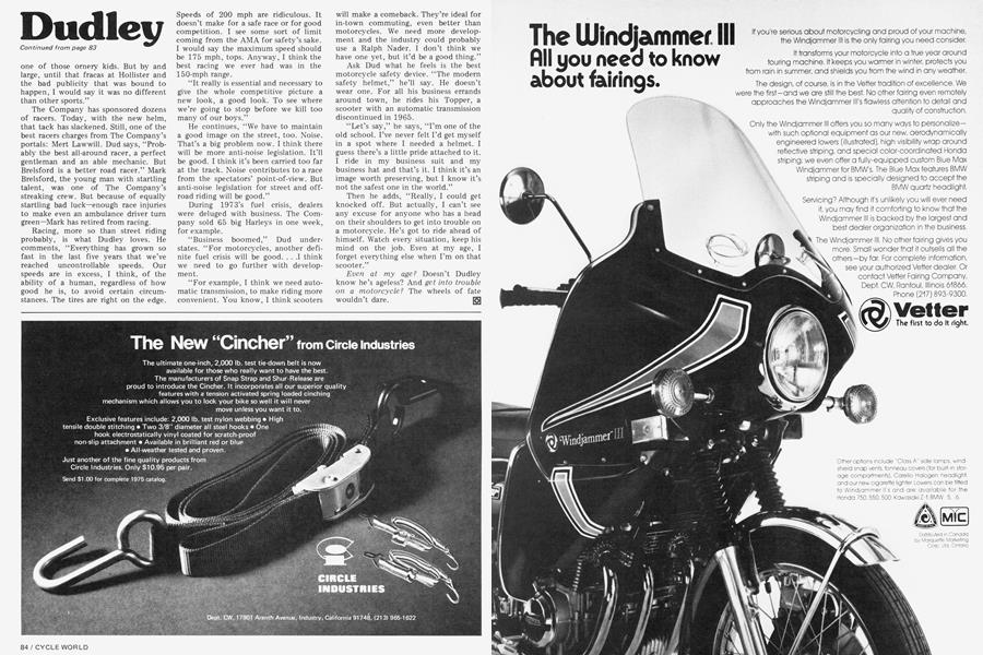 Vetter: Windjammer III | Cycle World | AUG 1975