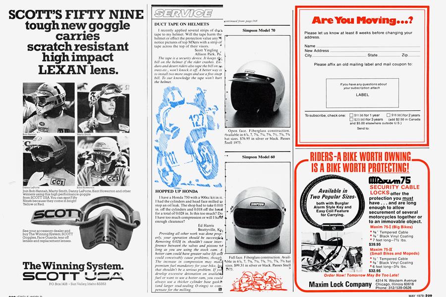 Maxim Lock Company | Cycle World | MAY 1979