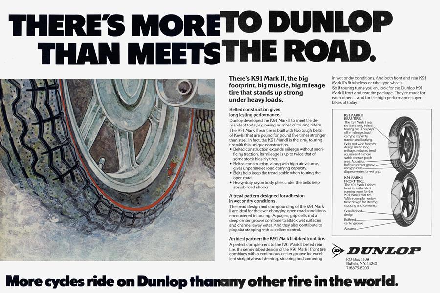 Dunlop: K91 Mark Ii | Cycle World | AUGUST 1980