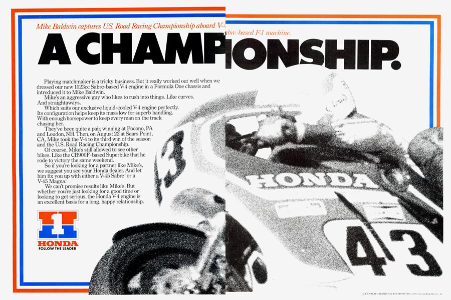 American Honda Motor Co., Inc. | Cycle World | NOVEMBER 1982