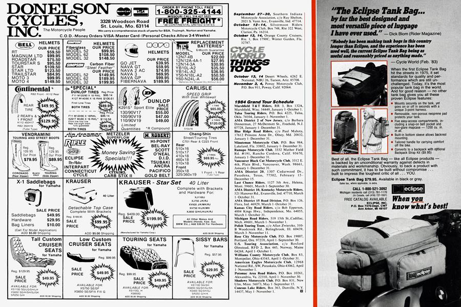 Eclipse, Inc.: Eclipse Tank Bag | Cycle World | JULY 1984