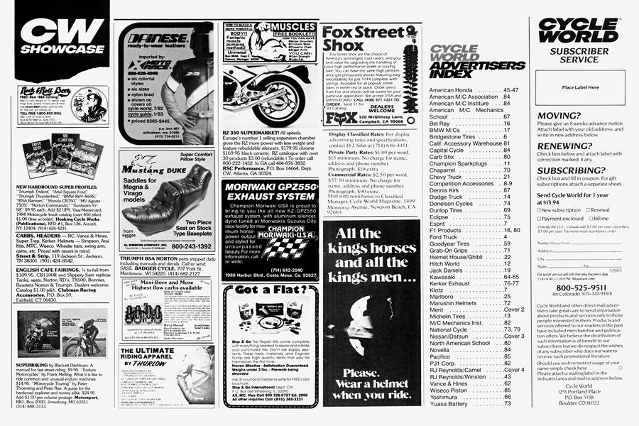 Advertisements | Cycle World | JULY 1984