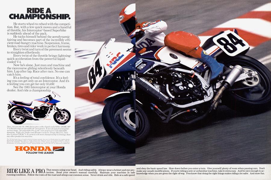 American Honda Motor Co., Inc. | Cycle World | JULY 1985