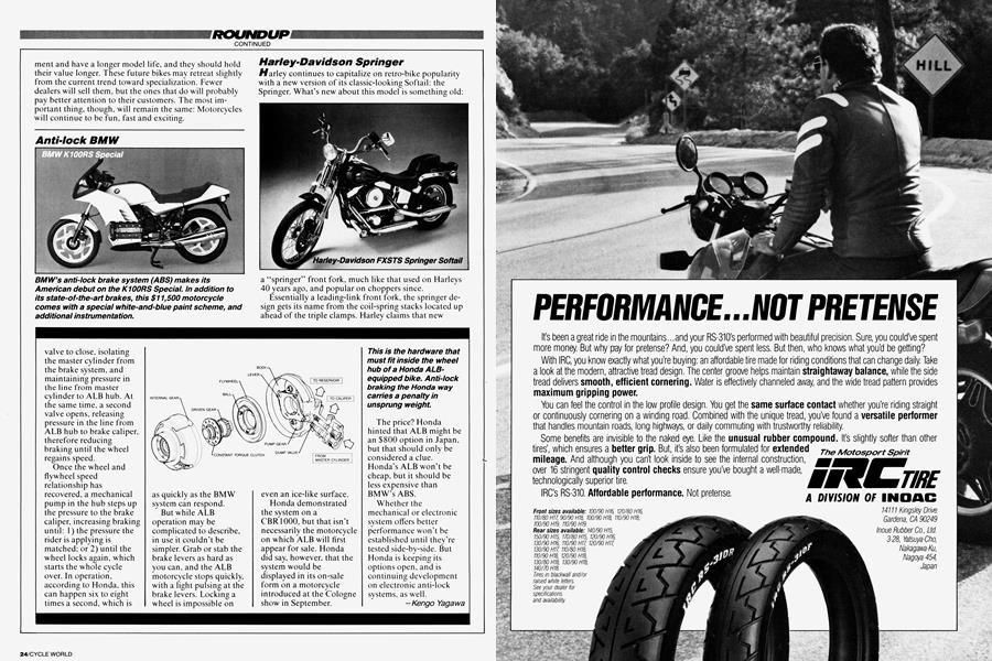 Irc Tire: Rs-310 | Cycle World | AUGUST 1988