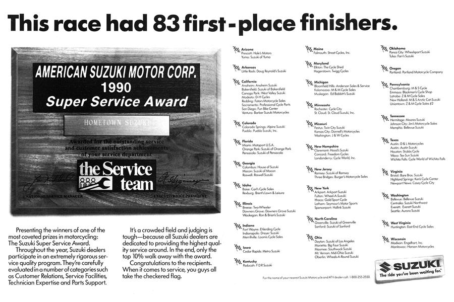 Suzuki | Cycle World | MAY 1991