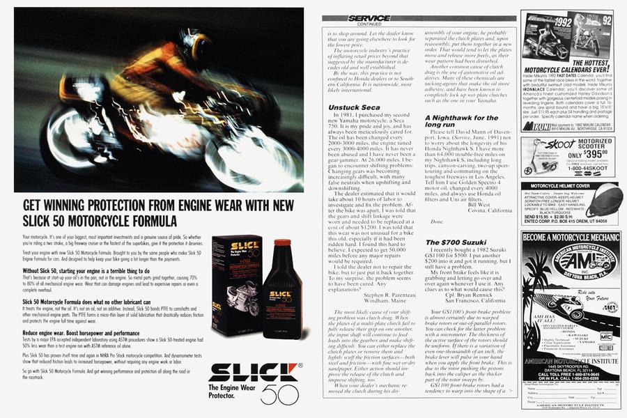 Mikuni: Mikuni Calendar | Cycle World | OCTOBER 1991