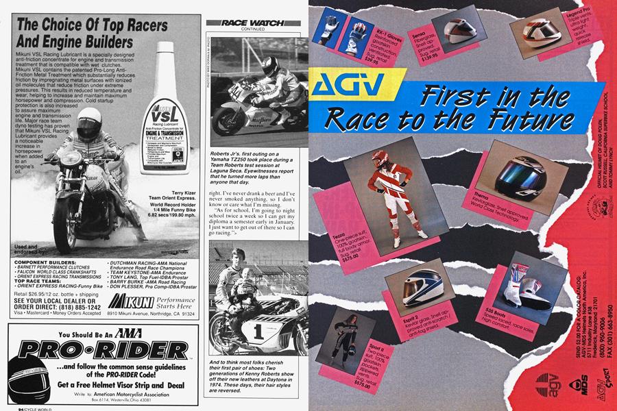 Mikuni: Mikuni Vsl Racing Lubricant | Cycle World | DECEMBER 1991