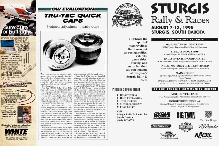Tru-Tec Quick Caps | Cycle World | AUGUST 1995