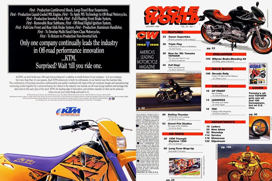 Ktm Sportmotorcycles | Cycle World | JANUARY 1996