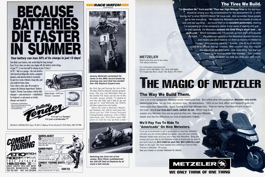 Combat Touring | Cycle World | JUNE 1996