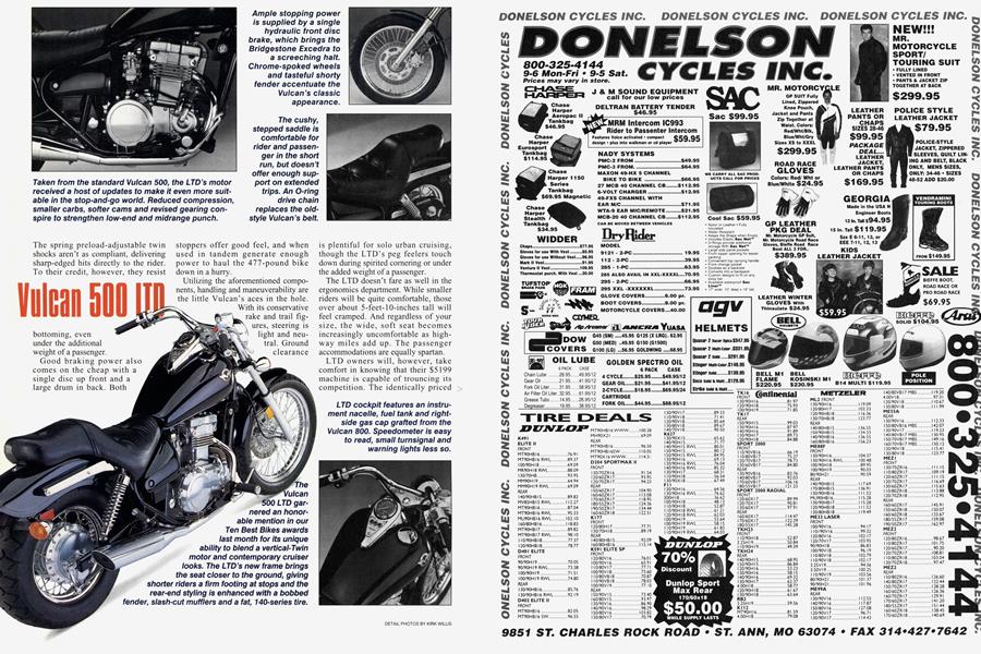 Donelson Cycles Inc. | Cycle World | NOVEMBER 1996