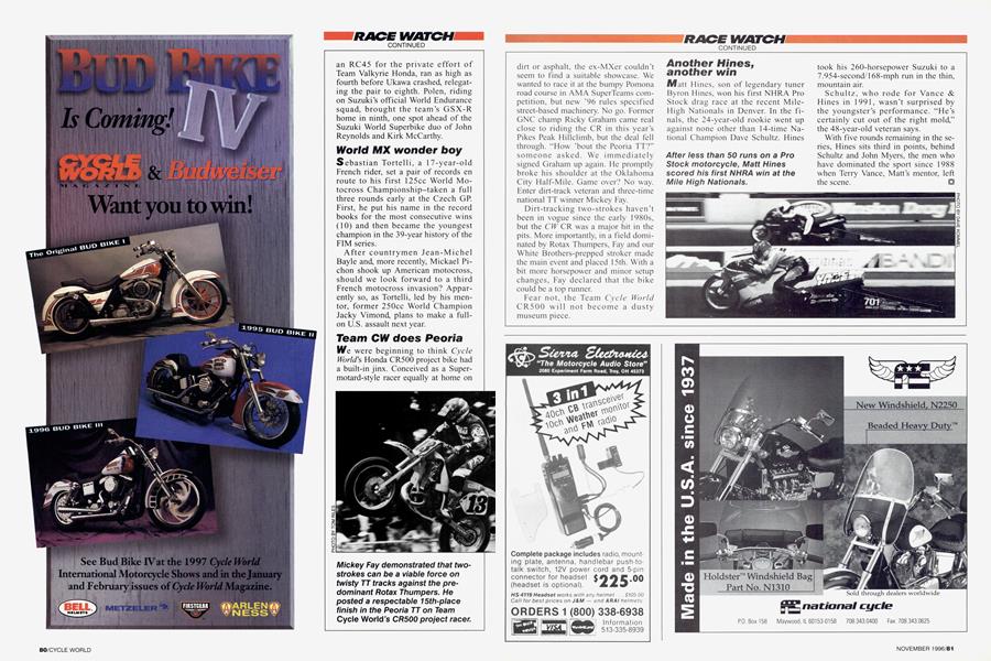 Sierra Electronics | Cycle World | NOVEMBER 1996