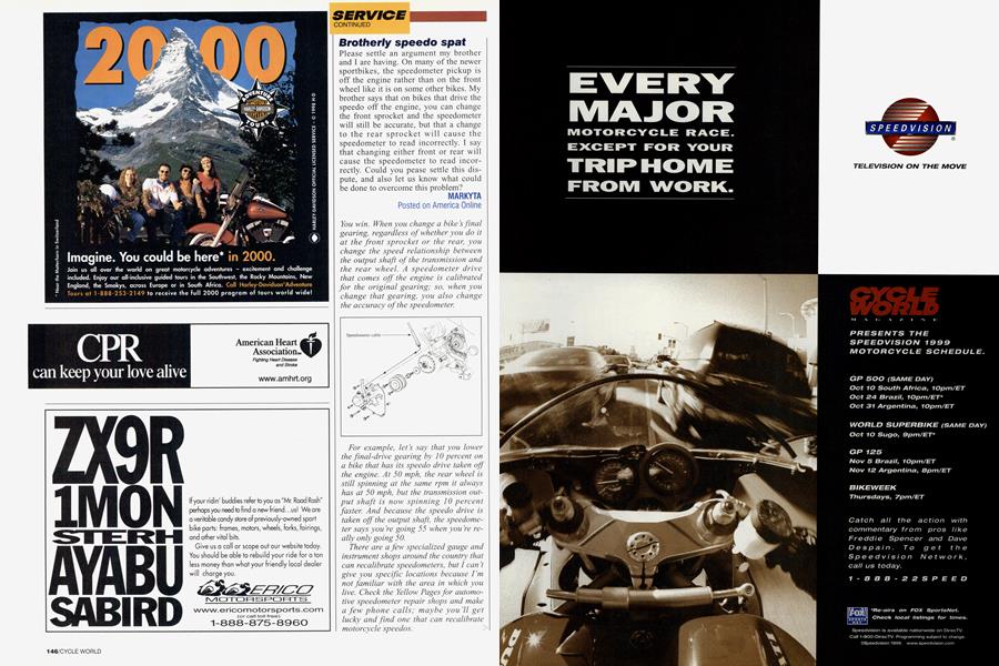 Erico Motorsports | Cycle World | NOVEMBER 1999