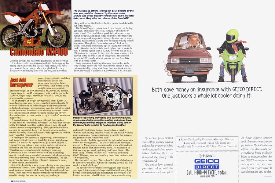 Geico | Cycle World | AUGUST 2000
