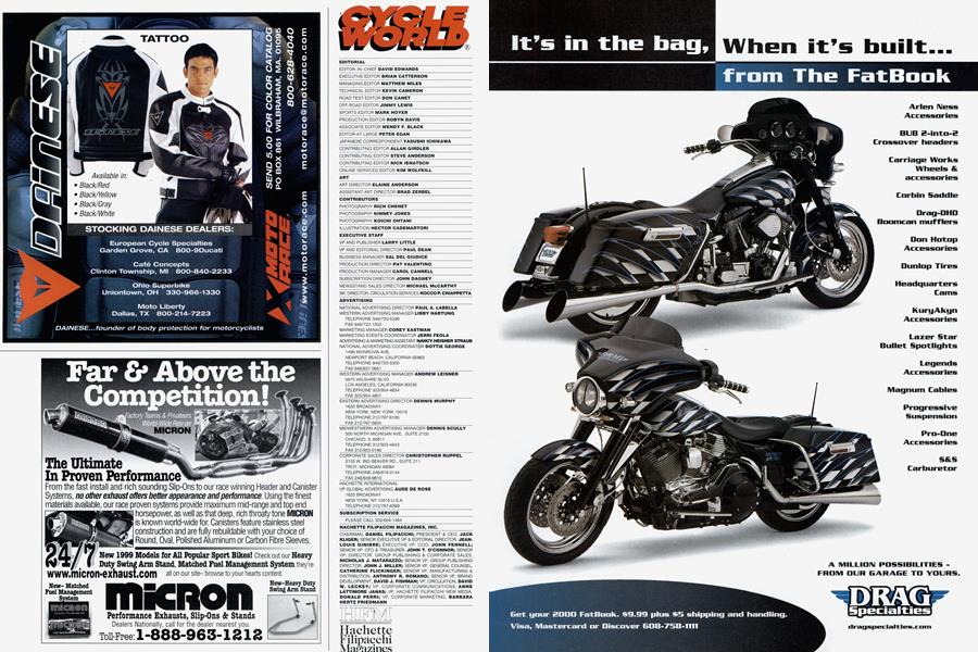 Drag Specialties: Fatbook | Cycle World | AUGUST 2000
