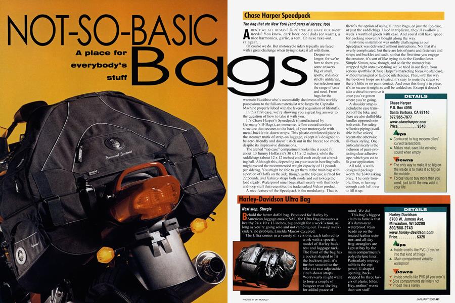 Not-So-Basic Bags | Cycle World | JANUARY 2001