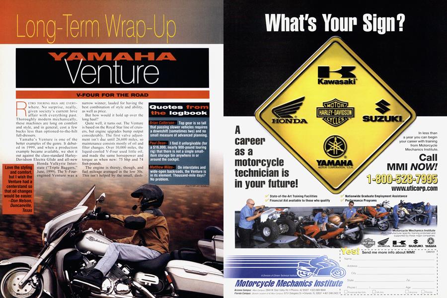 Yamaha Venture | Cycle World | JANUARY 2001