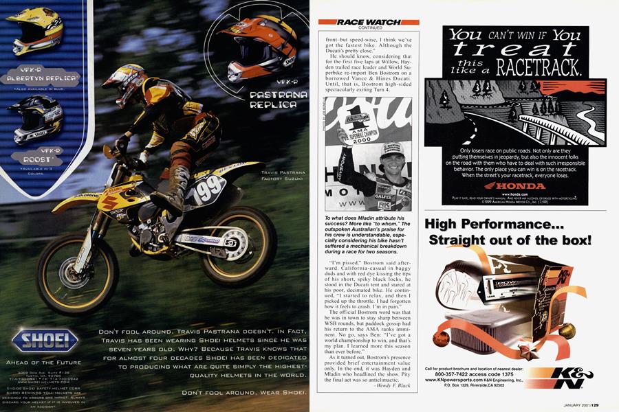 Honda | Cycle World | JANUARY 2001