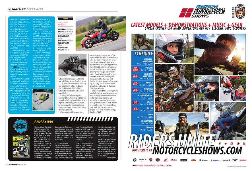 Cw 25 Years Ago January 1990 | Cycle World | JANUARY 2015