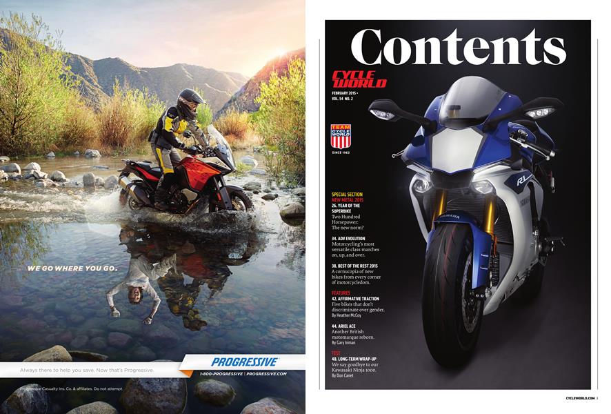 Progressive | Cycle World | FEBRUARY 2015