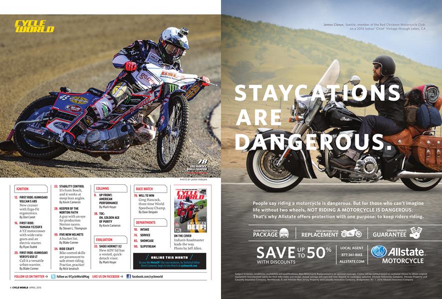 Allstate Insurance Company | Cycle World | APRIL 2015