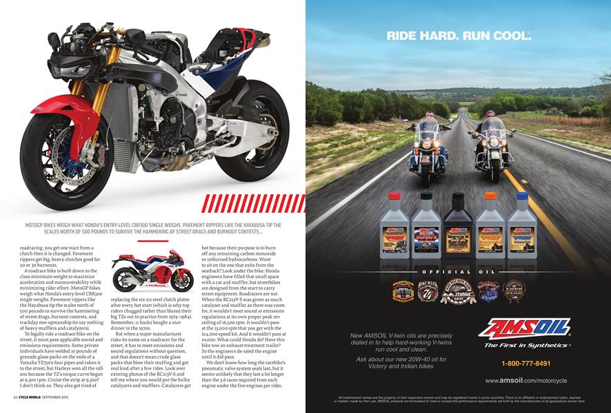 Advertisement: Amsoil | Cycle World | SEPTEMBER 2015