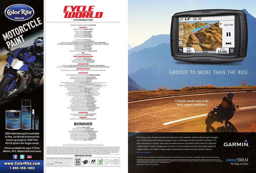 Garmin: Zumo 590lm | Cycle World | MAY 2016