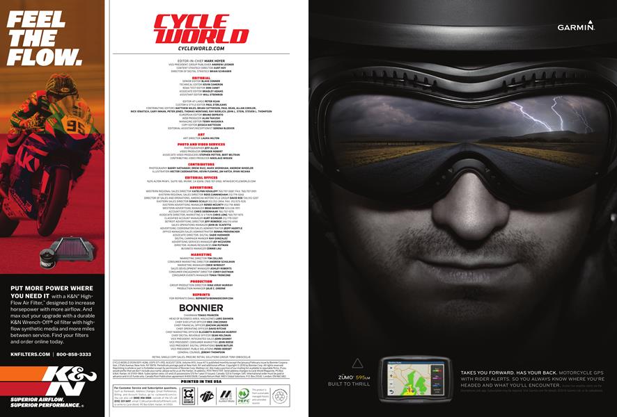 K&n | Cycle World | AUGUST 2016