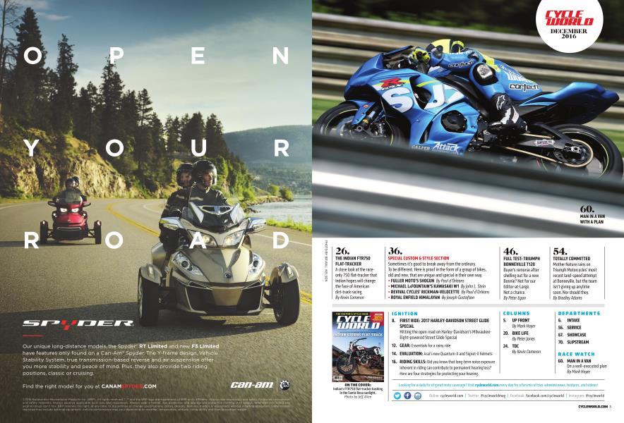 Can-Am: Spyder | Cycle World | DECEMBER 2016