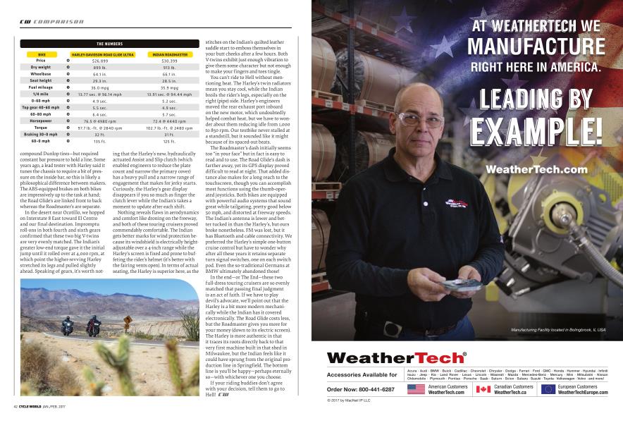 Weathertech | Cycle World | JAN./FEB. 2017
