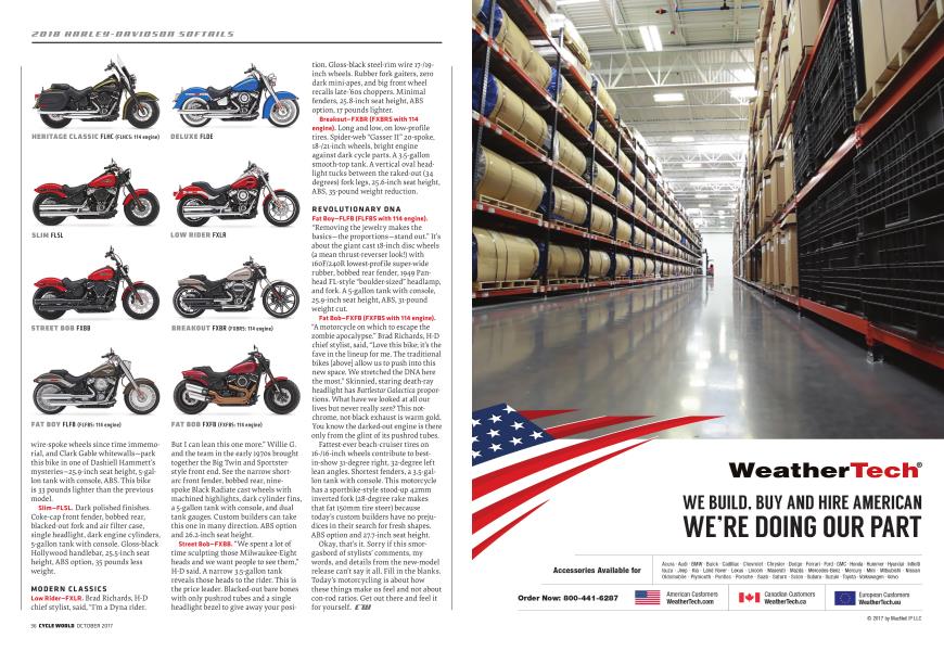 Weathertech | Cycle World | OCTOBER 2017