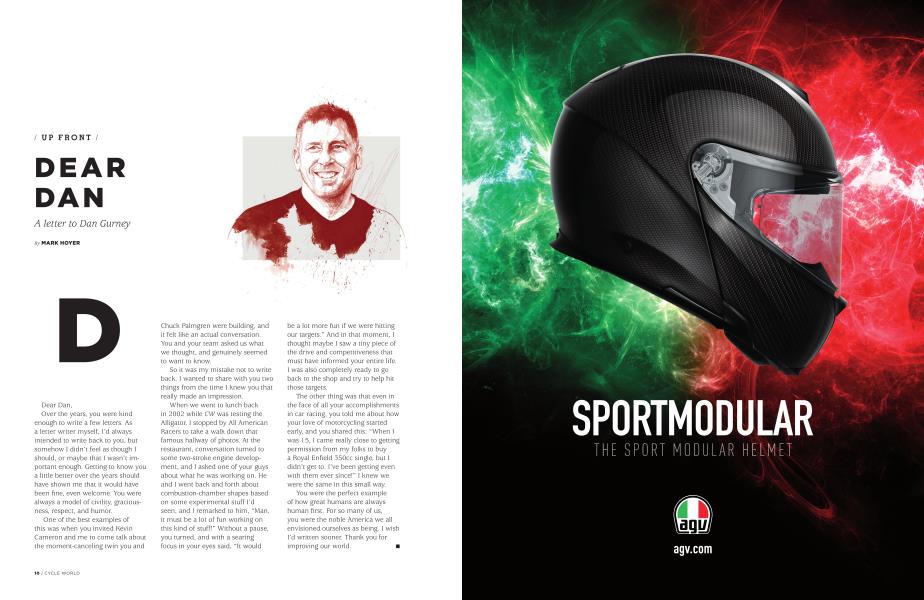 Dear Dan | Cycle World | Spring 2018